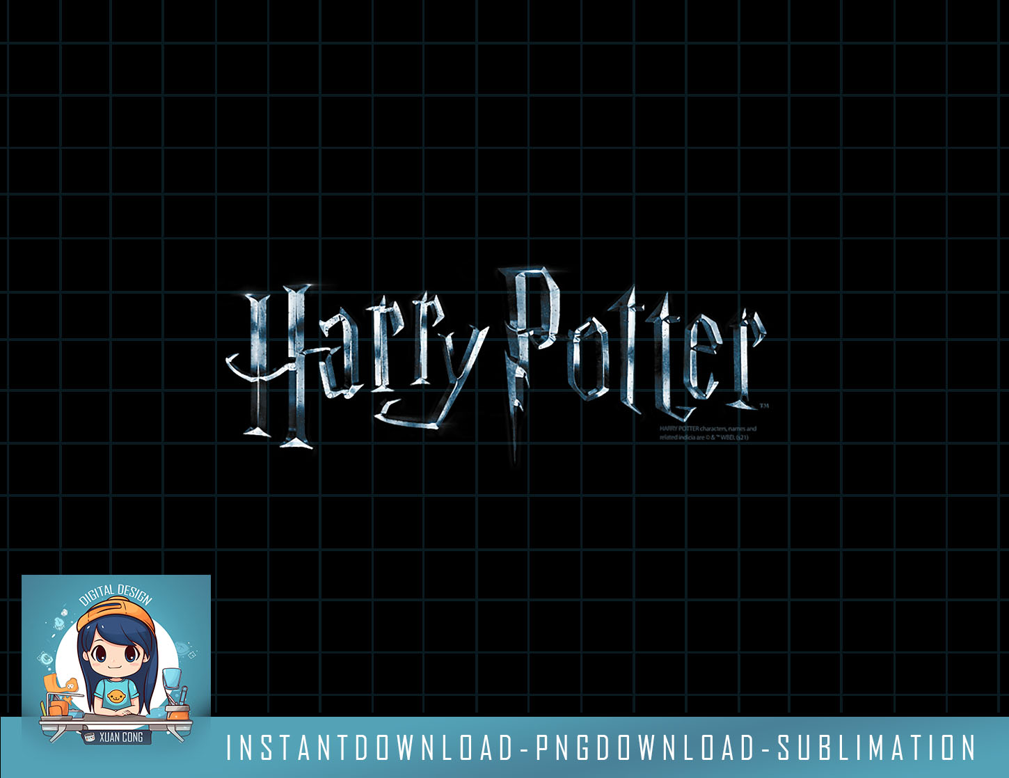 Harry Potter Lightning Logo Classic png, sublimate, digital | Inspire ...