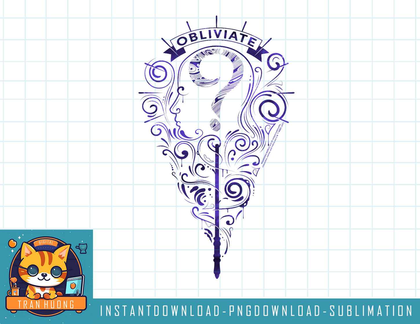 Harry Potter Obliviate Intricate Line Art png, sublimate, di | Inspire ...