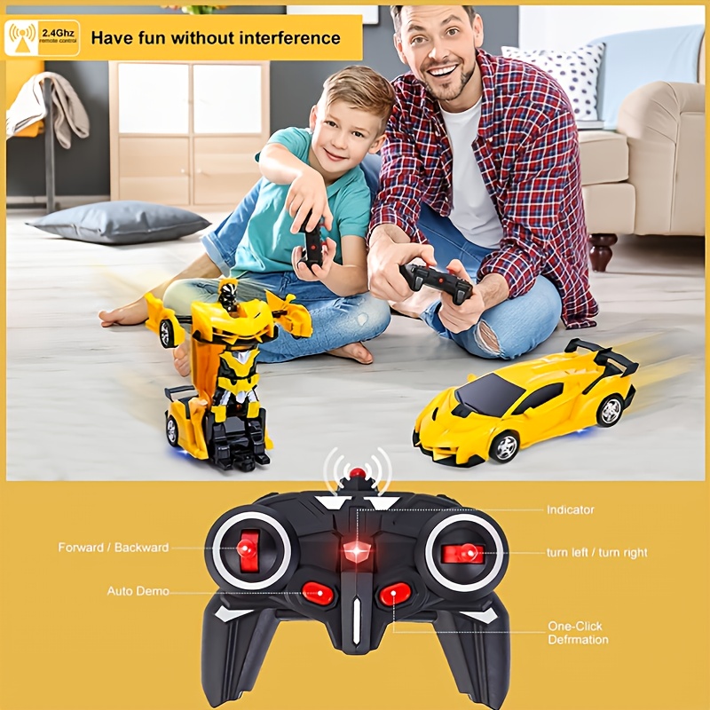 360 Rotating Stunt Race Car with Lights & Deformation Remote | Inspire ...
