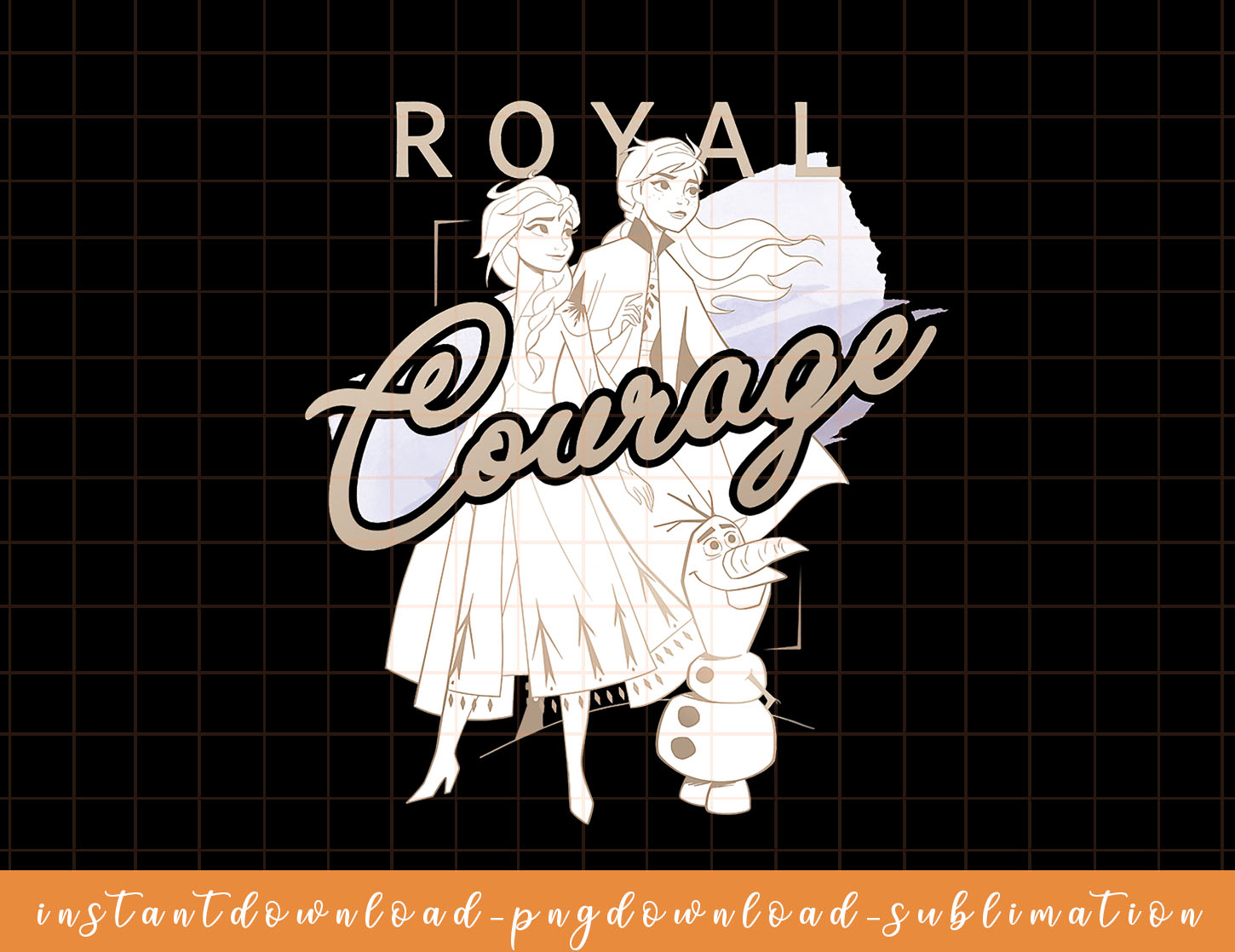 Disney Frozen Anna Elsa Olaf Royal Courage Metallic png, sub | Inspire ...