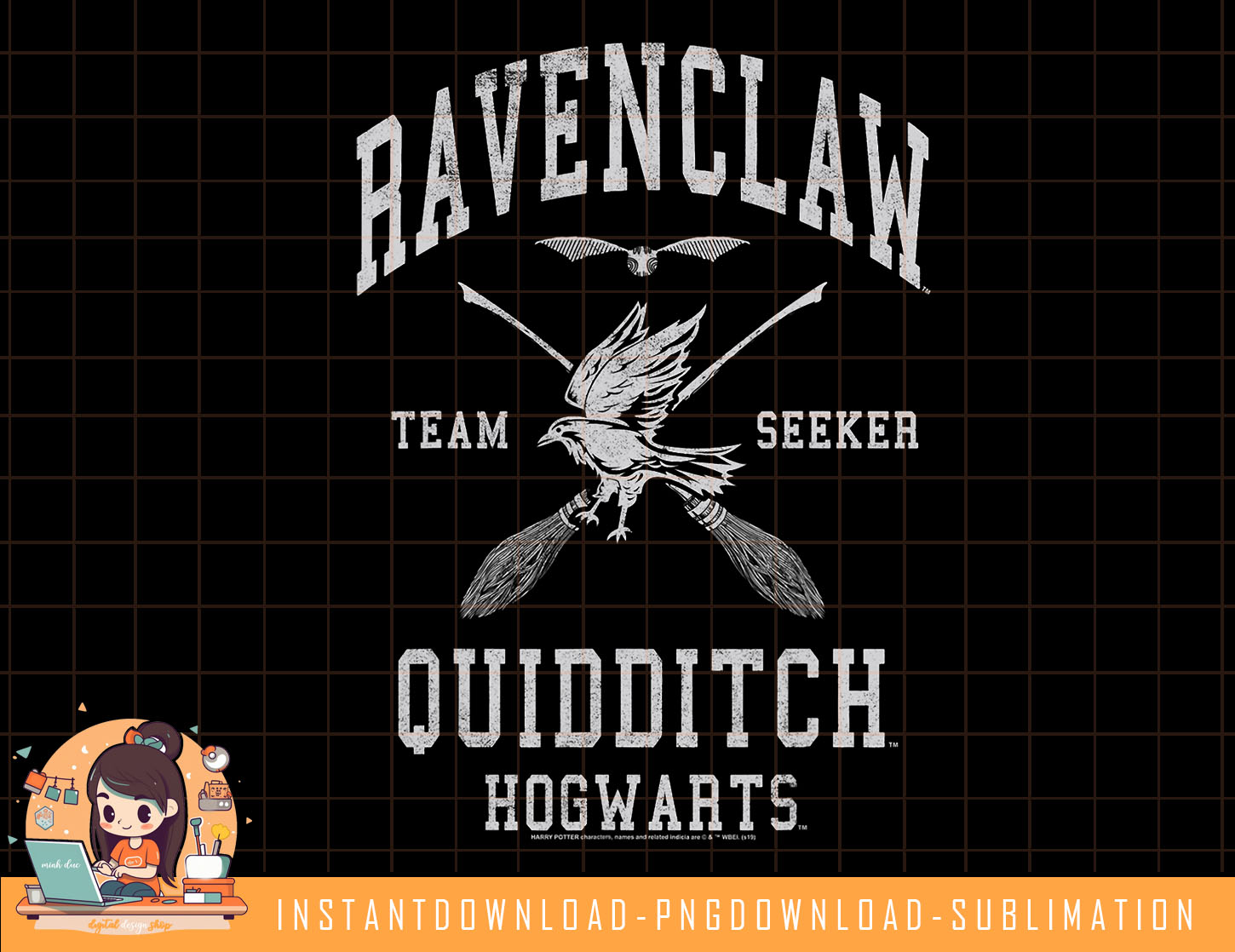 Harry Potter Ravenclaw Team Seeker Text png, sublimate, digi - Inspire ...