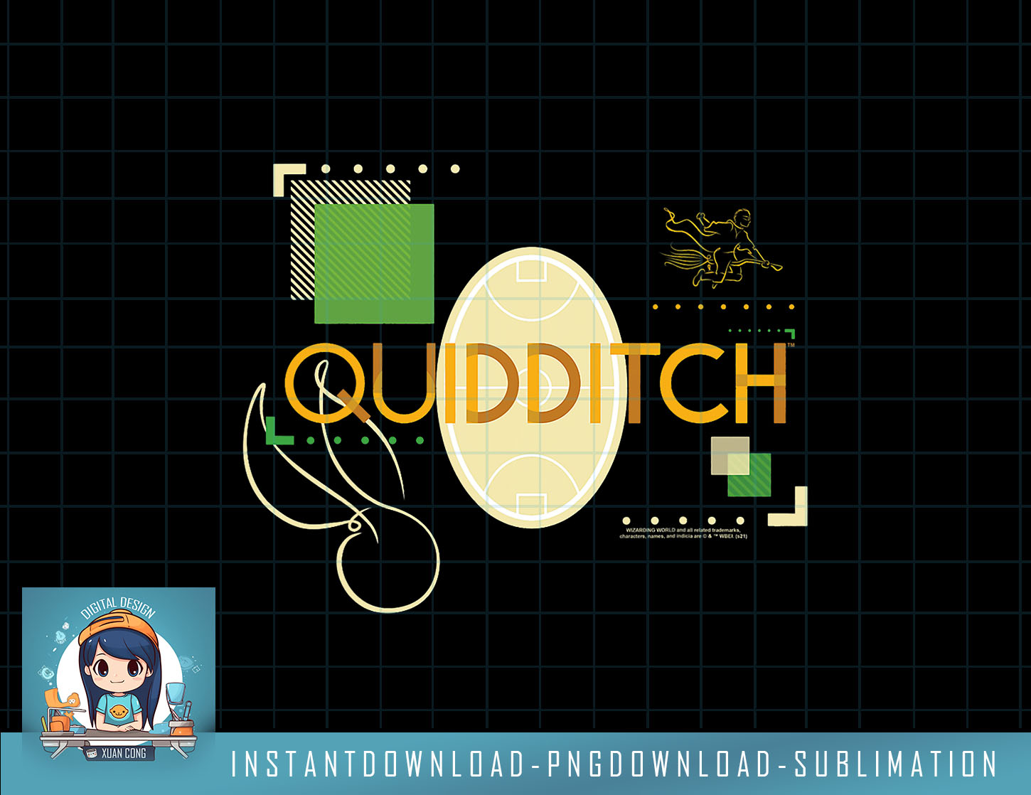 Harry Potter Quidditch Line Drawing png, sublimate, digital - Inspire ...