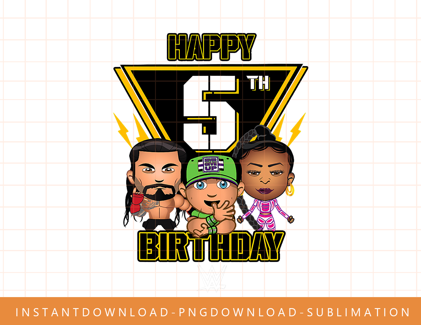 WWE Happy 5th Birthday Wrestler Emojis T-Shirt copy | Inspire Uplift