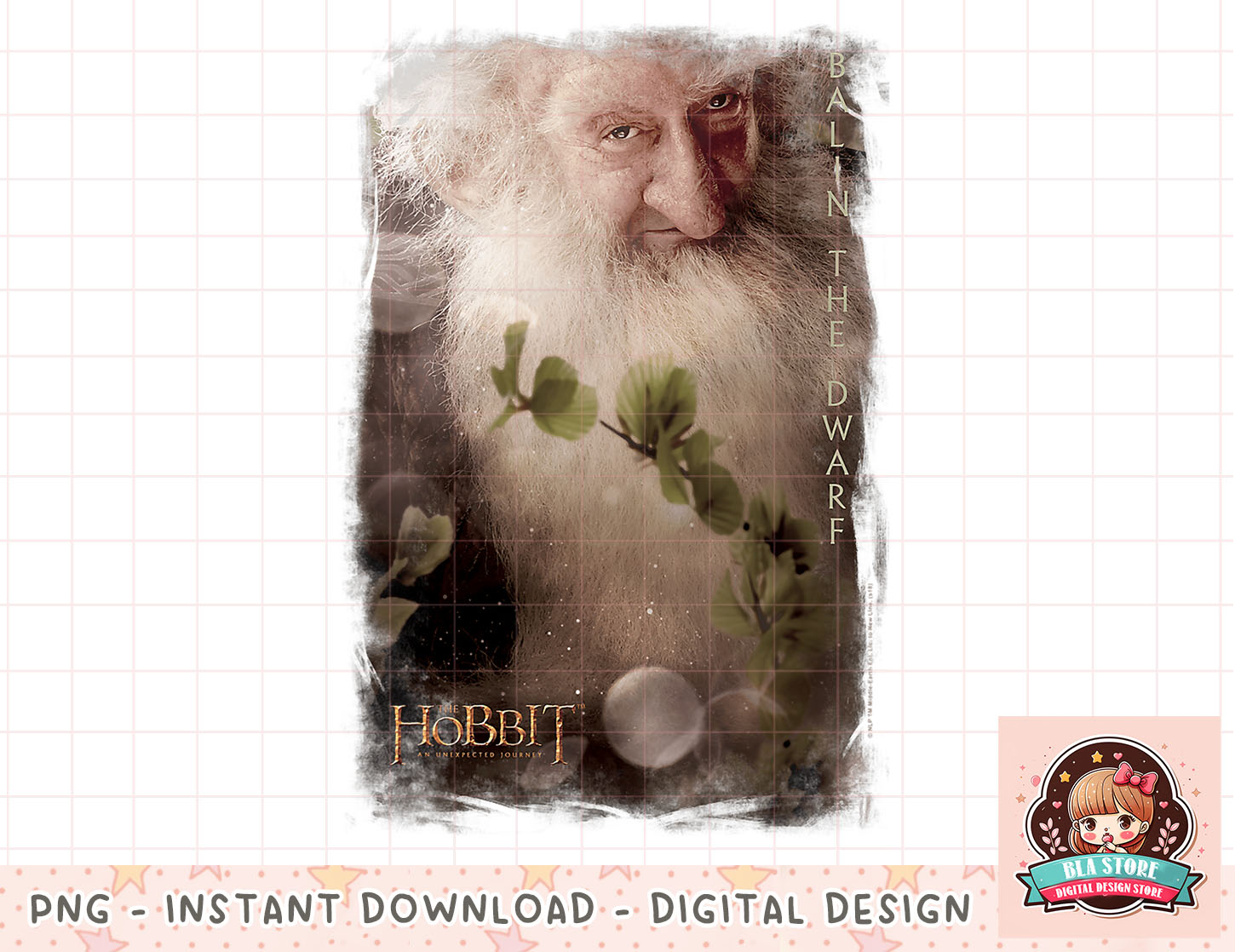 Hobbit Balin T Shirt png, instant download, digital print | Inspire Uplift