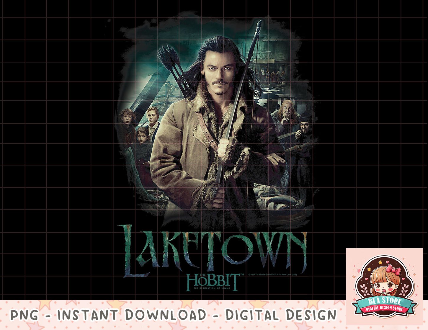 Hobbit Bard Protector png, instant download, digital print | Inspire Uplift