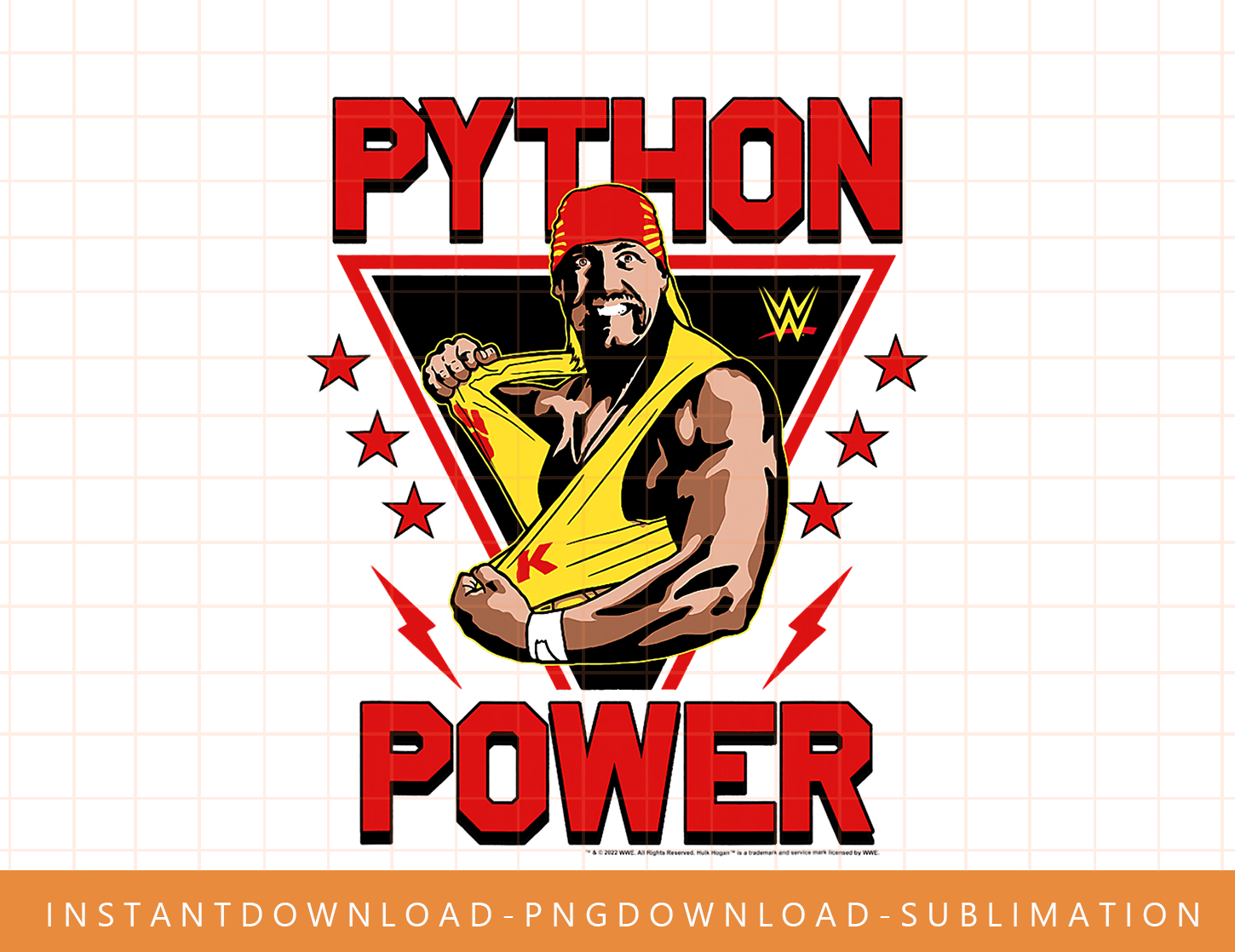 WWE Hulk Hogan Python Power Wrestling Poster T-Shirt copy | Inspire Uplift