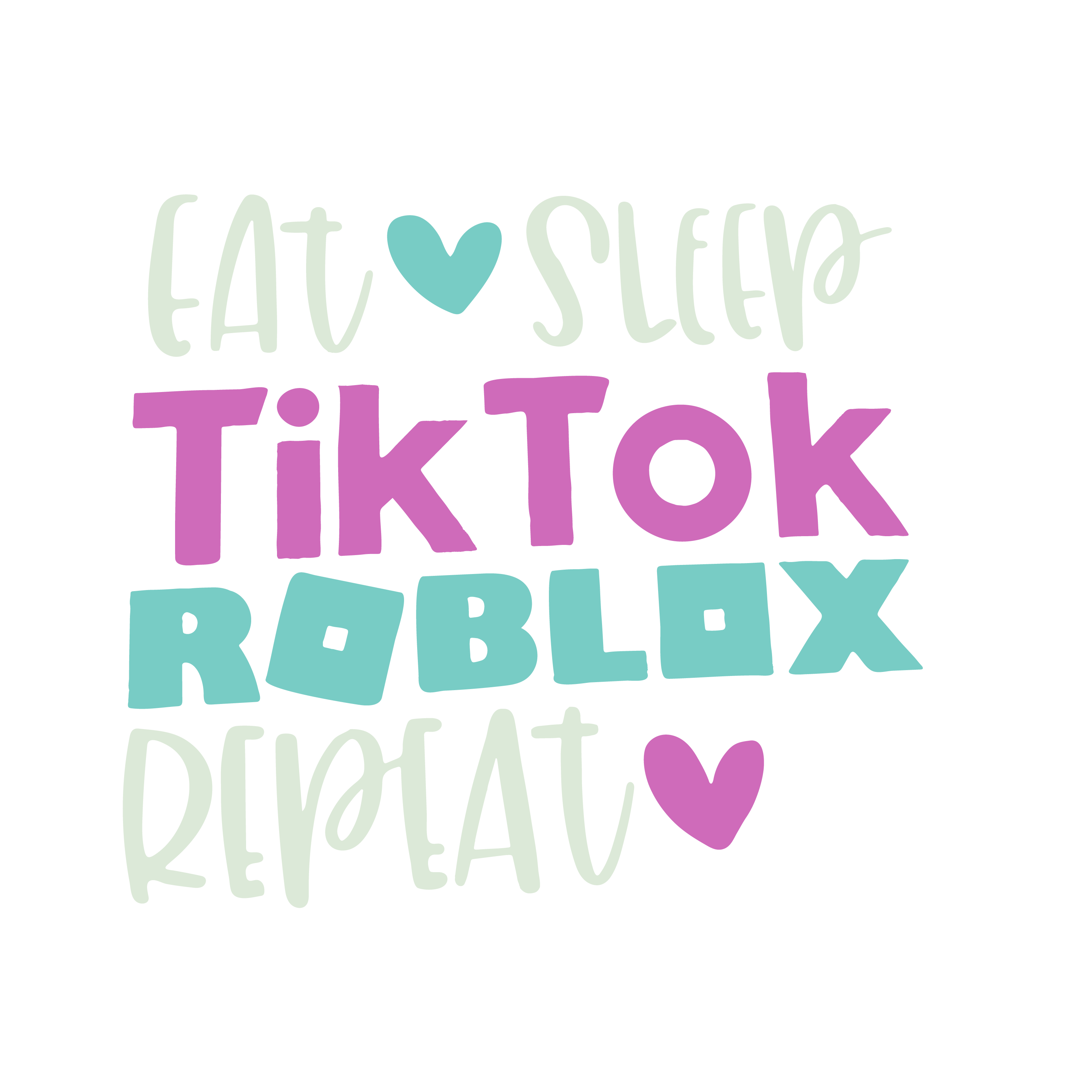 Eat Sleep Tiktok Roblox Repeat SVG, Tik Tok SVG, Roblox SVG, - Inspire ...