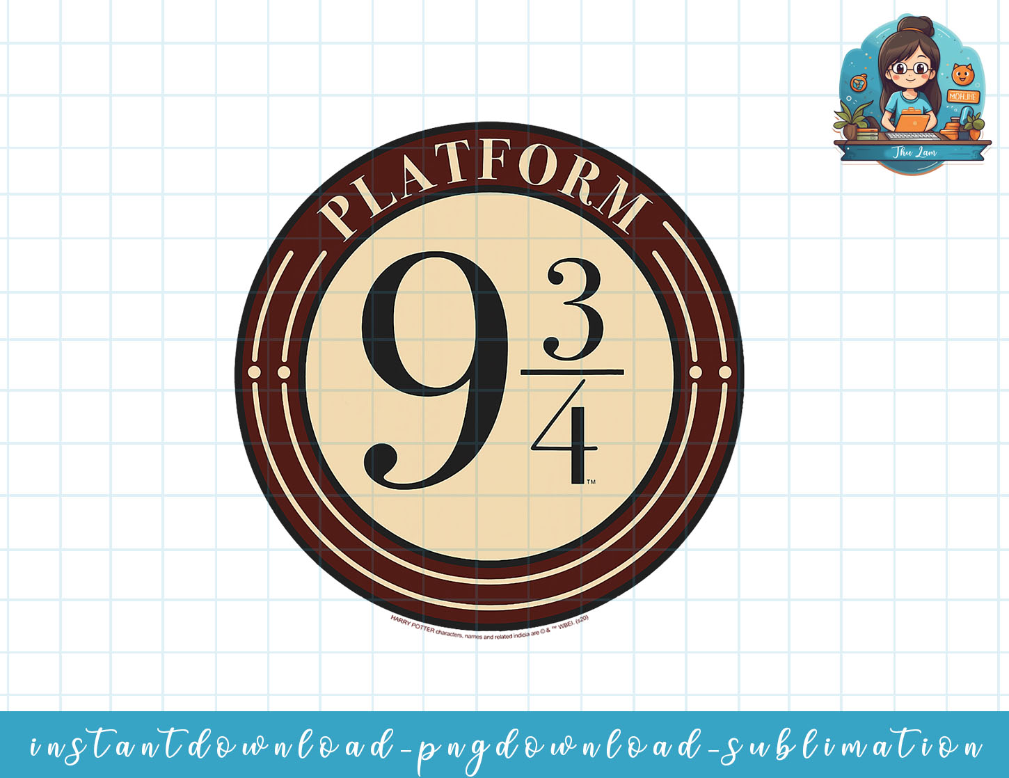 Harry Potter Platform 9 &34 Simple Logo png, sublimate, digi | Inspire ...