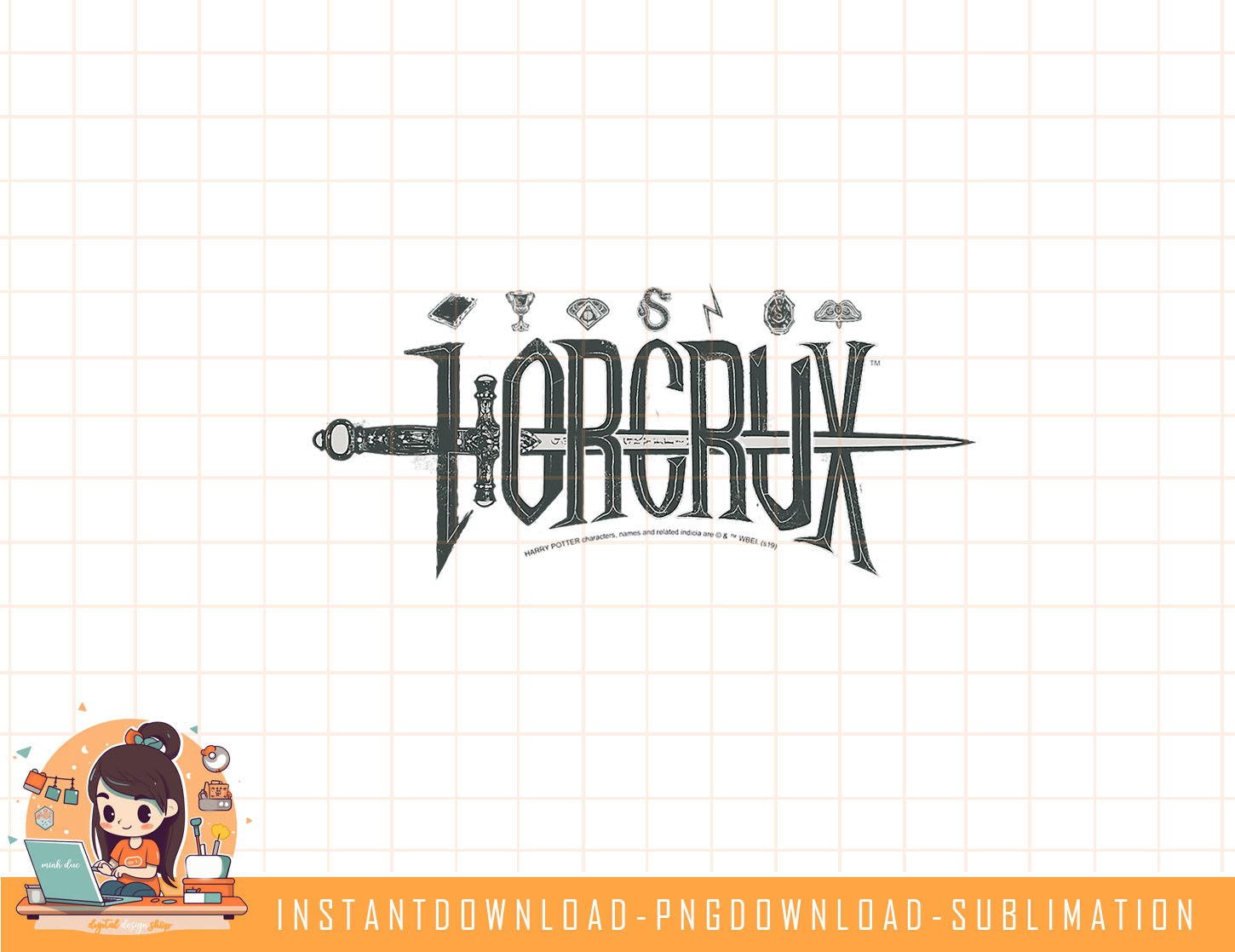 Harry Potter Seven Horcrux Symbols png, sublimate, digital d | Inspire ...