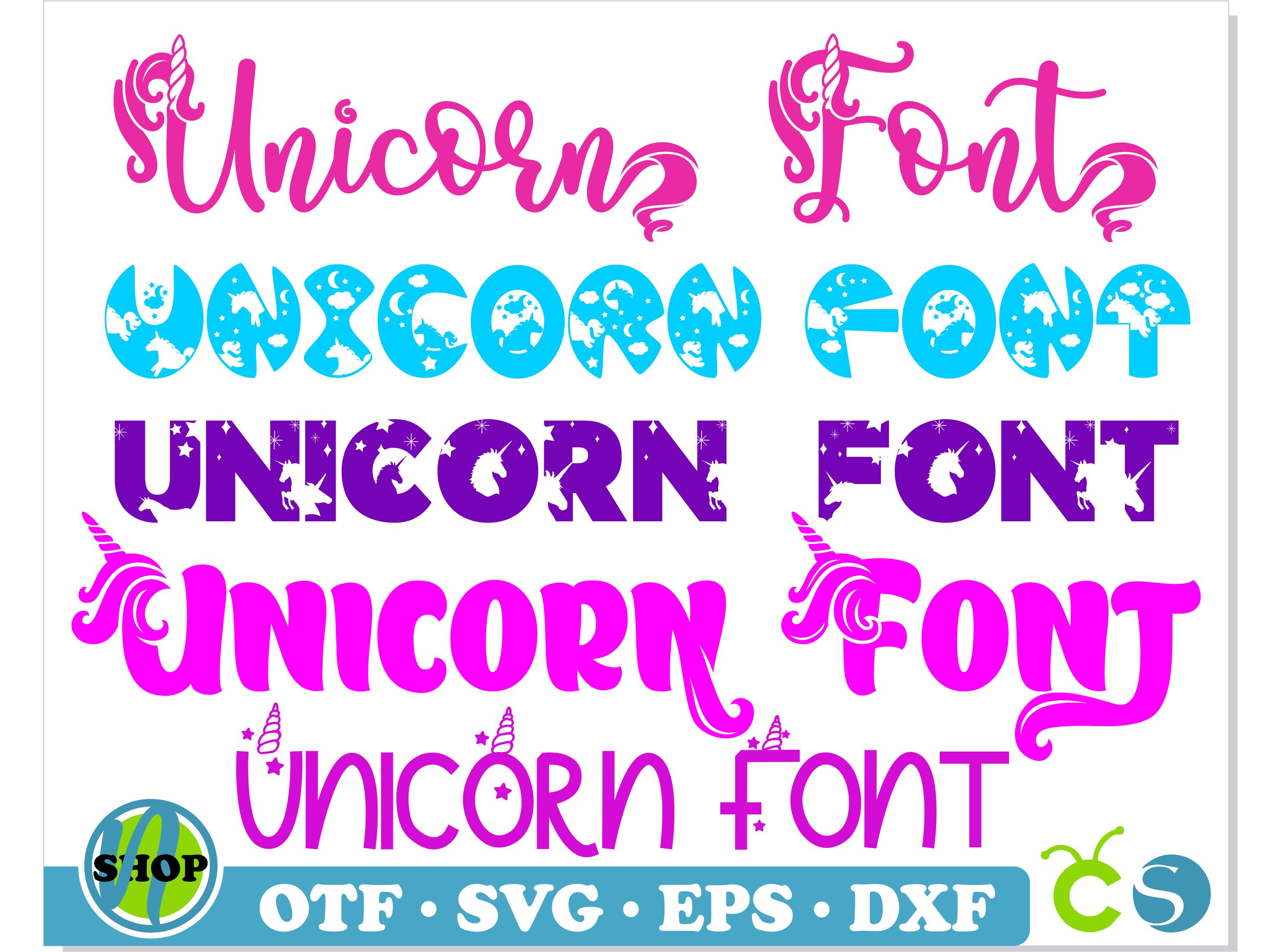 Unicorn Font Bundle | Unicorn Font SVG Cricut, UnicornFont o - Inspire ...