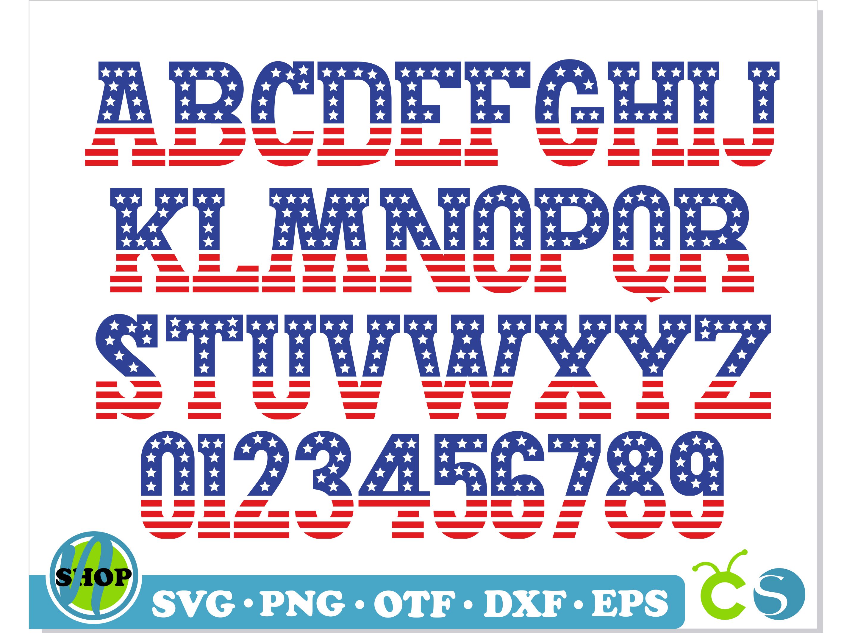 USA Flag Font otf, USA Flag Font svg Cricut, USA Flag Font p | Inspire ...