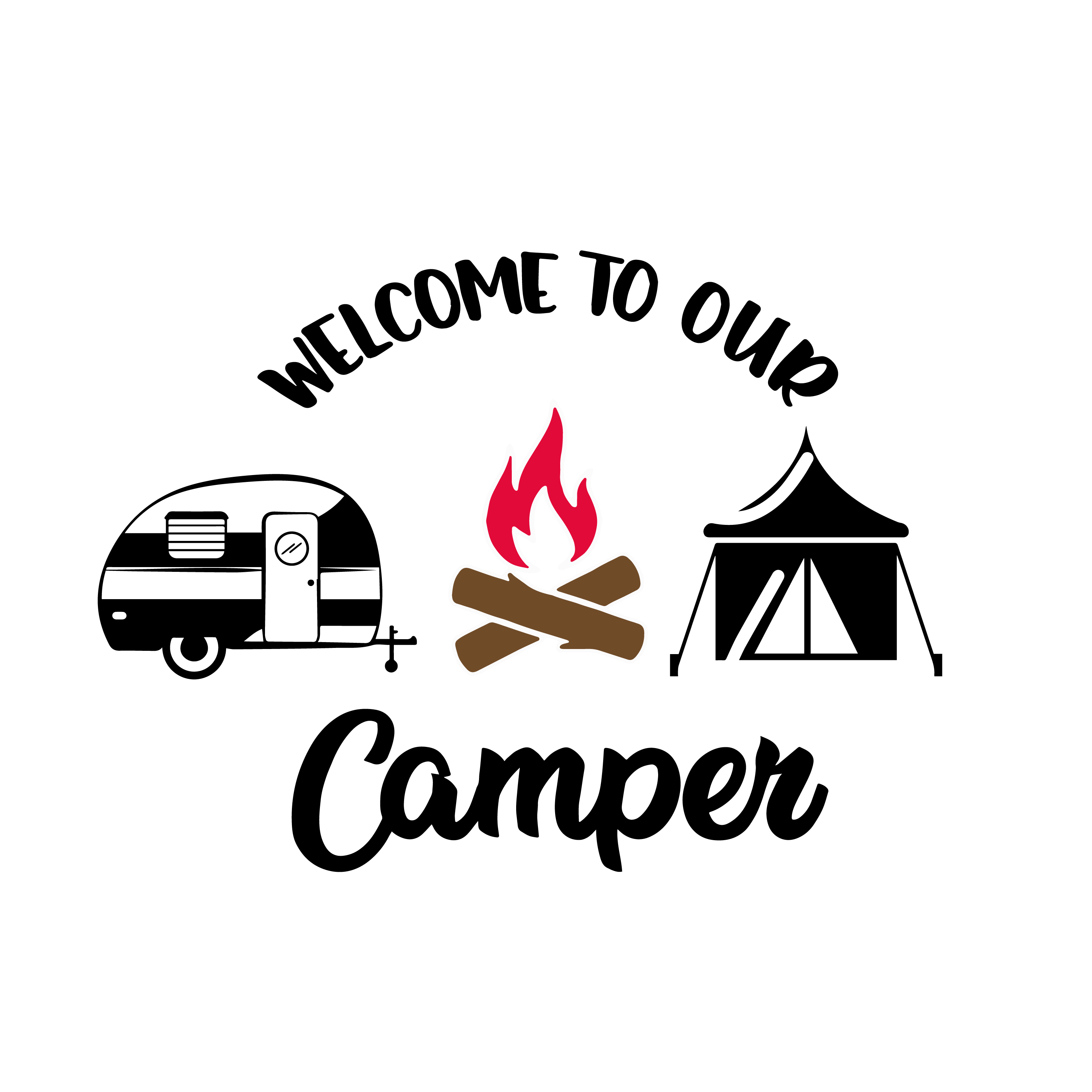 Welcome to our Camper Sign design, Camp SVG Family Name | Inspire Uplift
