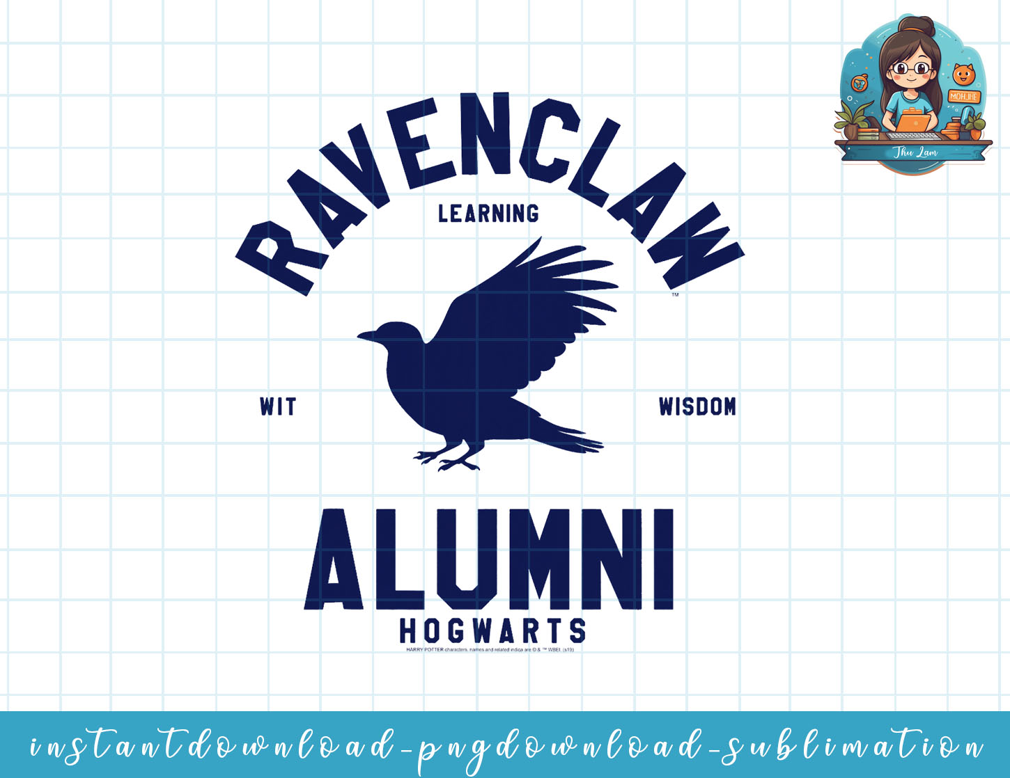 Harry Potter Ravenclaw Alumni Logo png, sublimate, digital d | Inspire ...