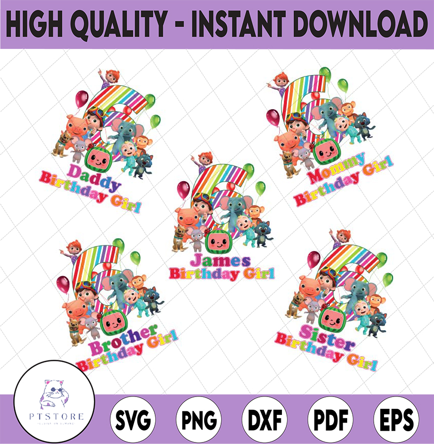 Personalized Coco melon birthday Png, Customized Cocomelon B | Inspire ...