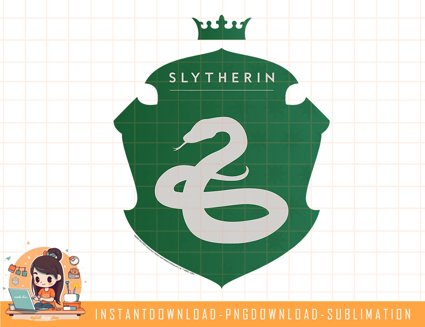Harry Potter Slytherin Shield Crest png, sublimate, digital | Inspire ...