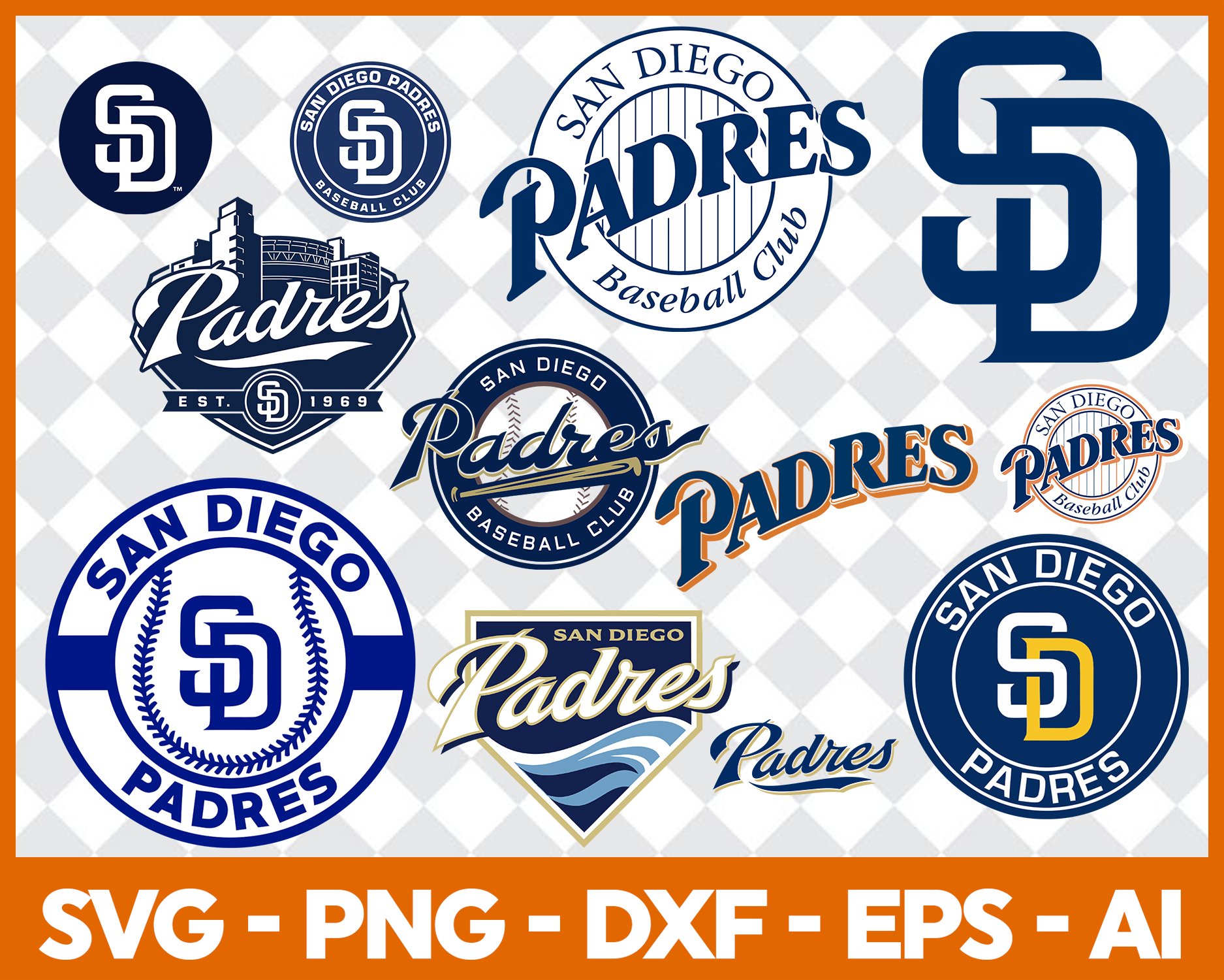 Bundle San Diego Padres Svg, San Diego Padres Svg, Bundle M | Inspire ...