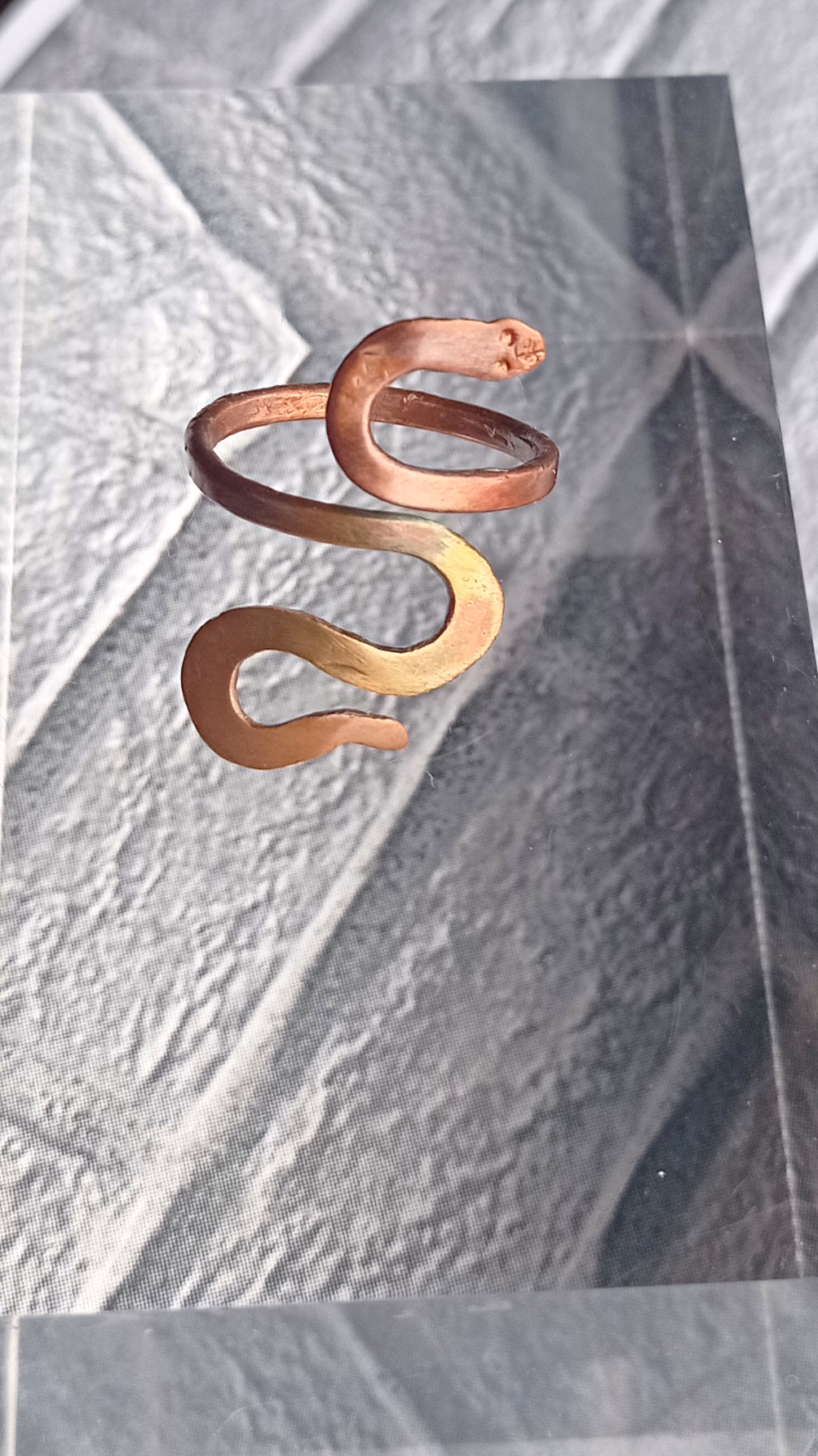 Copper ring. Snake ring. Adjustable ring | Inspire Uplift