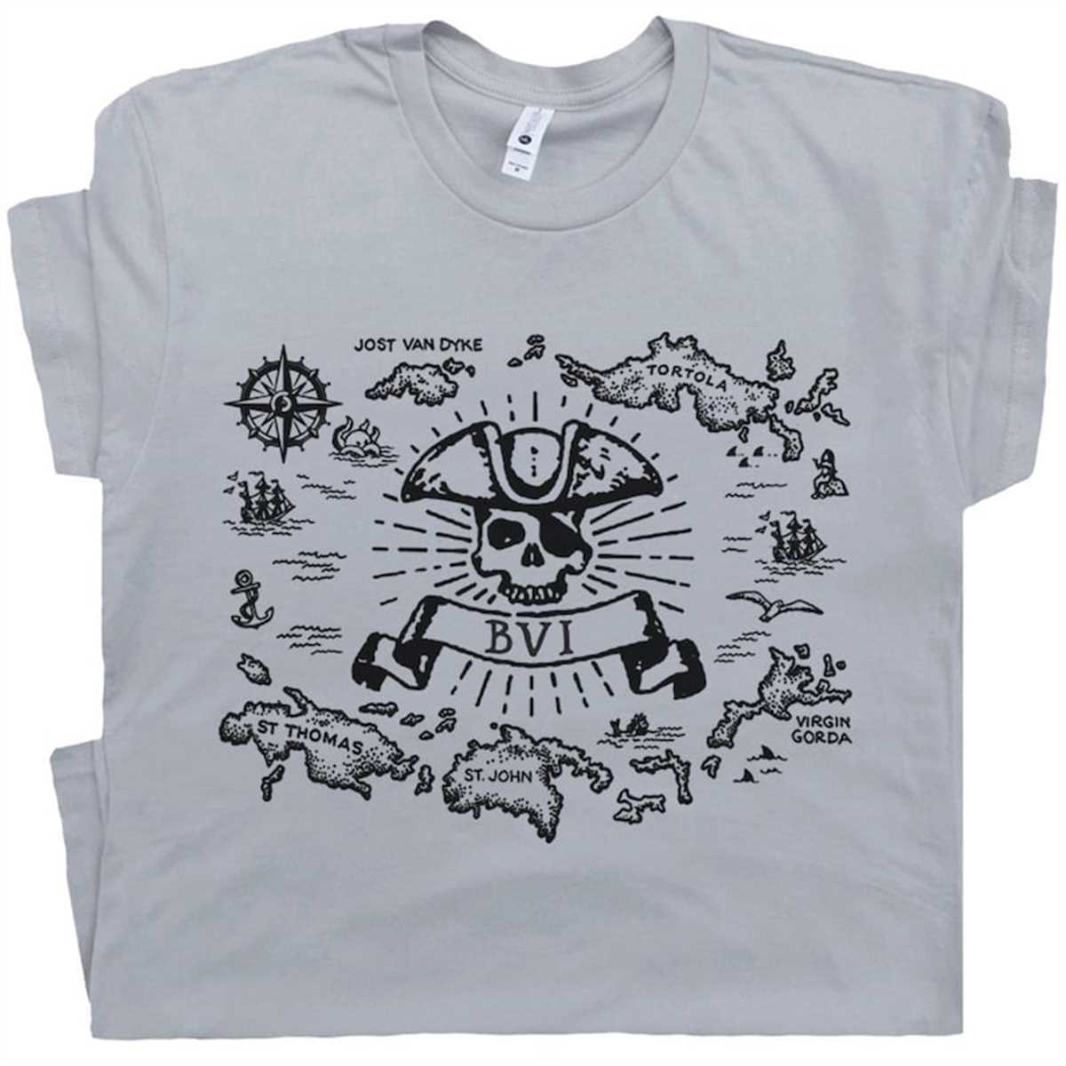 BVI Sailing T Shirt British Virgin Islands Map Jost Van Dyke | Inspire ...
