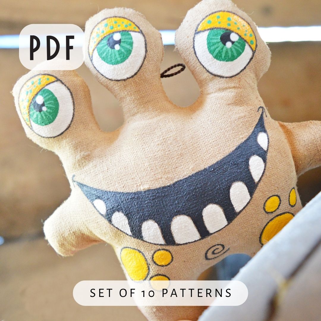 Monsters SET of 10 PATTERNS | Inspire Uplift