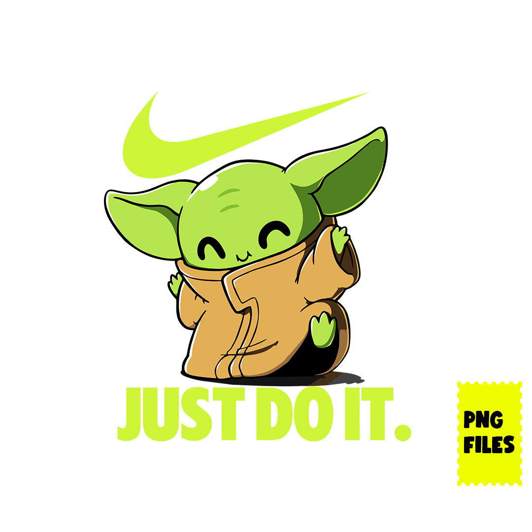 Baby Yoda Nike Png, Baby Yoda Swoosh Png, Nike Logo Png, Jus | Inspire ...