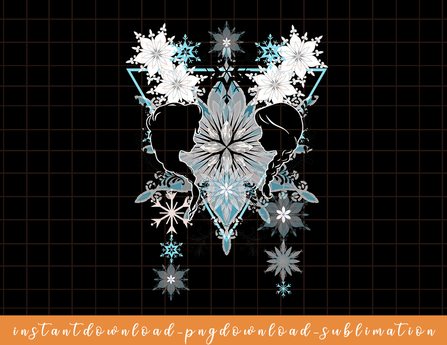 Disney Frozen Elsa Anna Snowflake Boho Graphic T-Shirt png, | Inspire ...