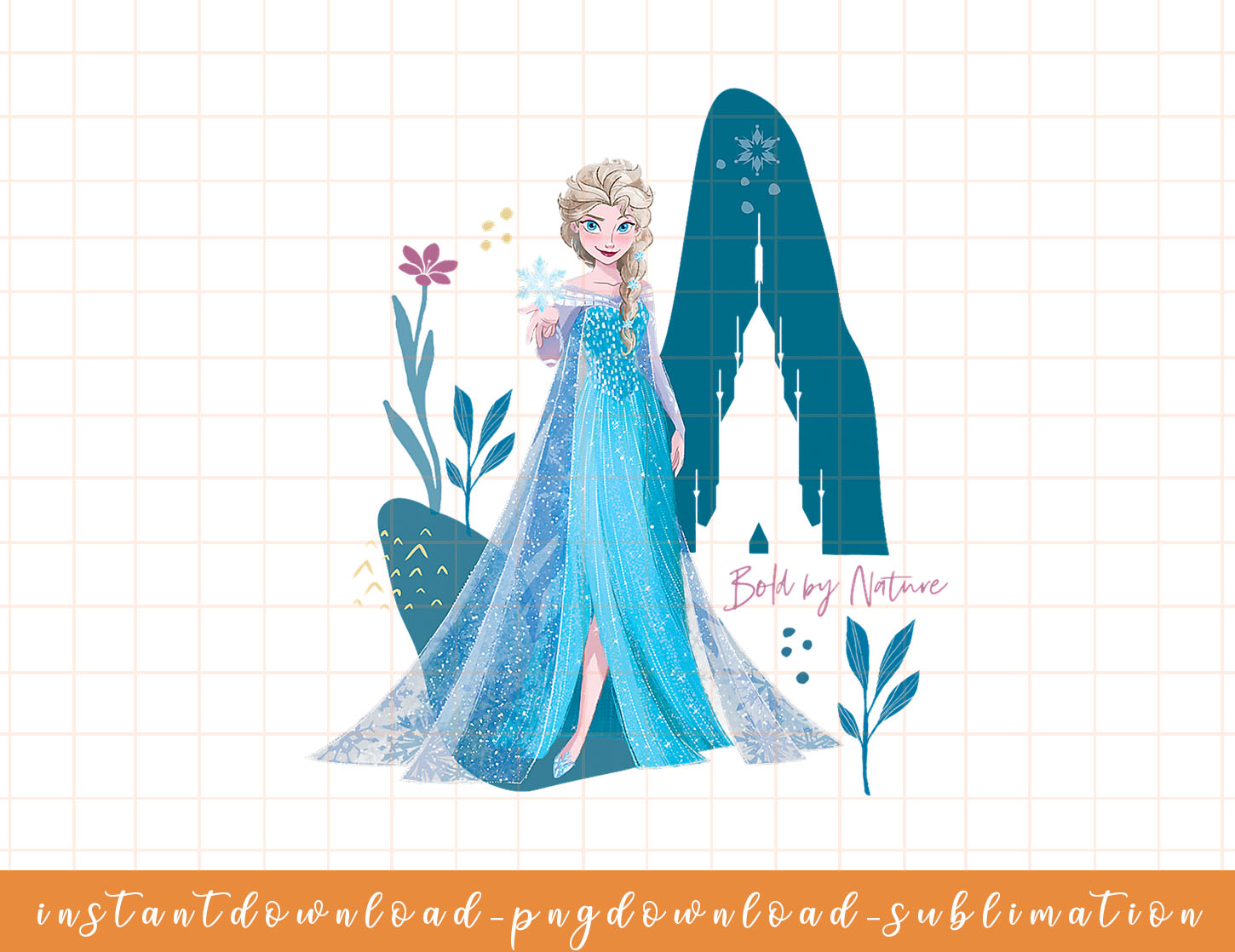 Disney Frozen Elsa Bold By Nature png, sublimate, digital do - Inspire ...