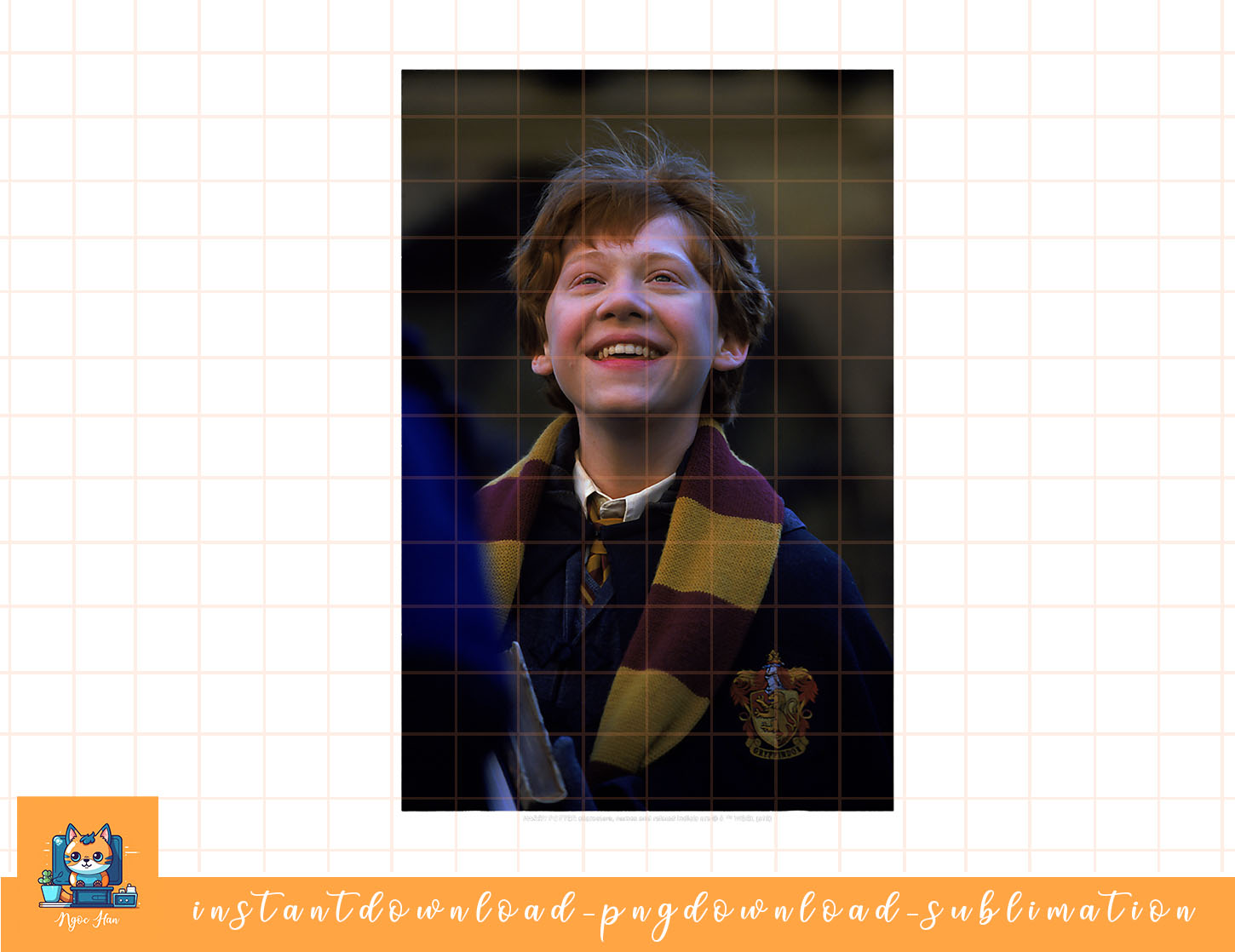 Harry Potter Ron Weasley Smiling Portrait png, sublimate, di | Inspire ...