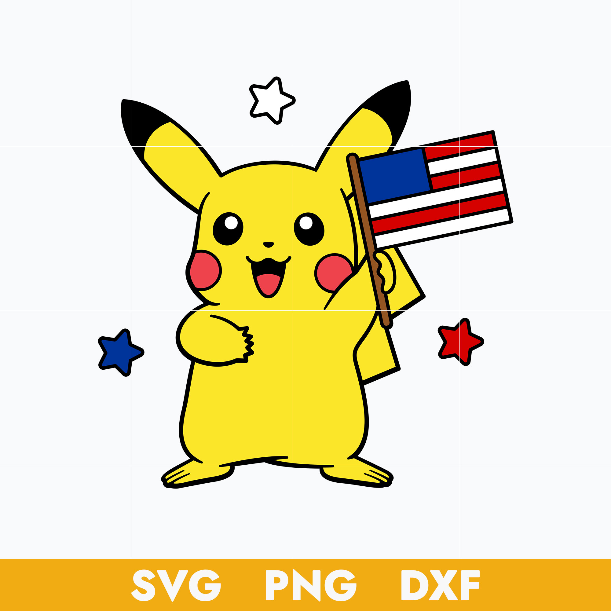 Patriotic Pikachu Svg, Pikachu 4th Of July Svg, Pokemon Patr | Inspire ...