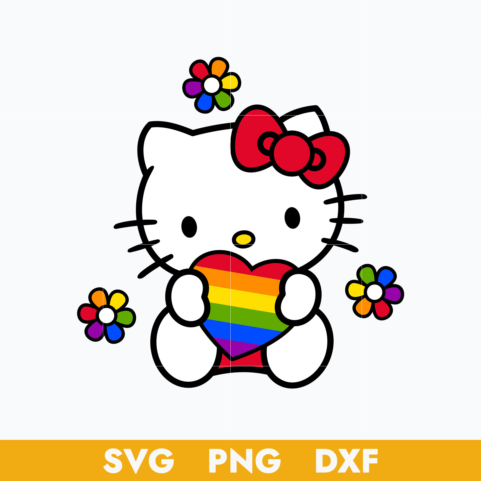 Pride Hello Kitty Svg, Hello Kitty Svg, Pride Cat Svg, Hello | Inspire ...