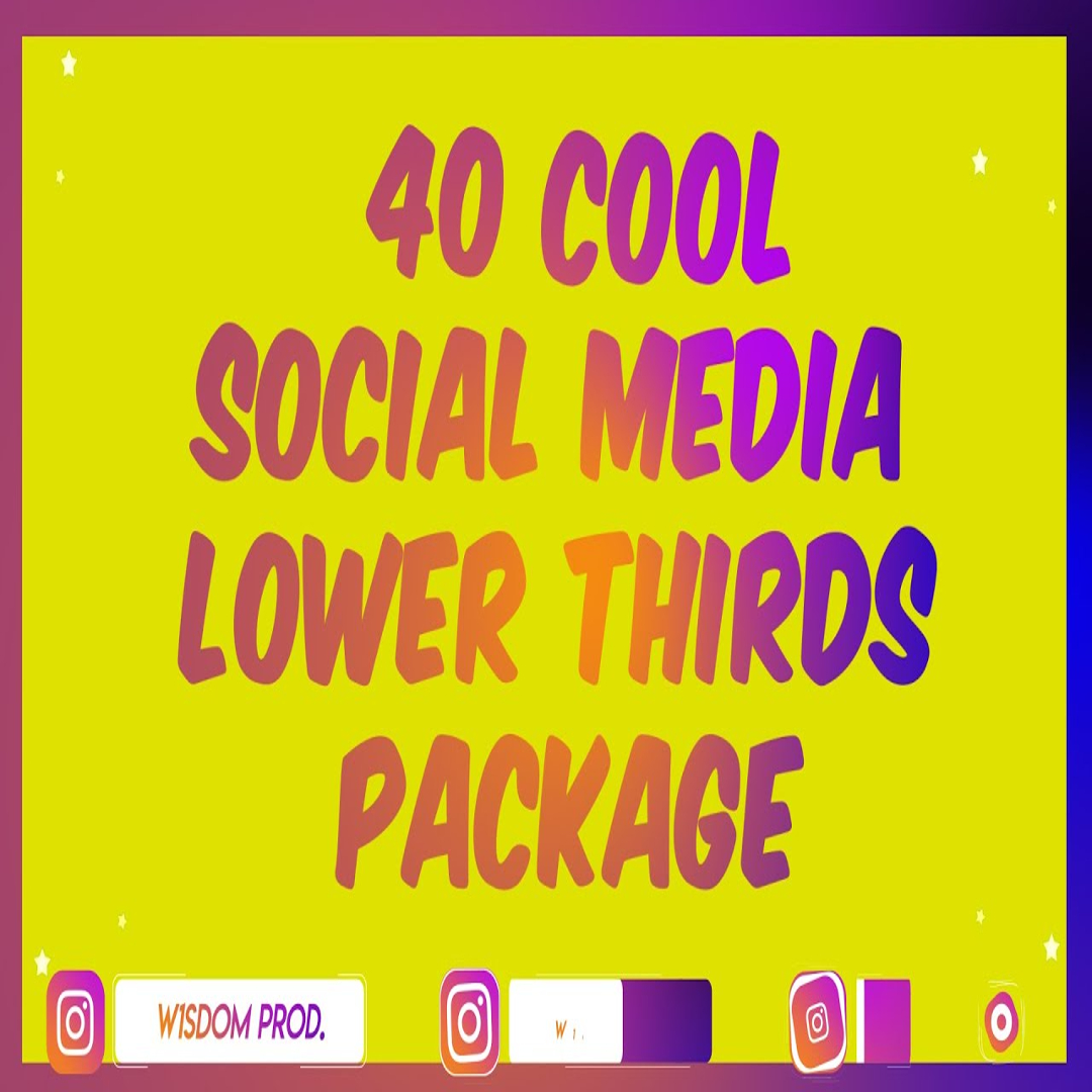 40 Trendy! Social Media Lower Thirds - Premiere Pro Template | Inspire ...