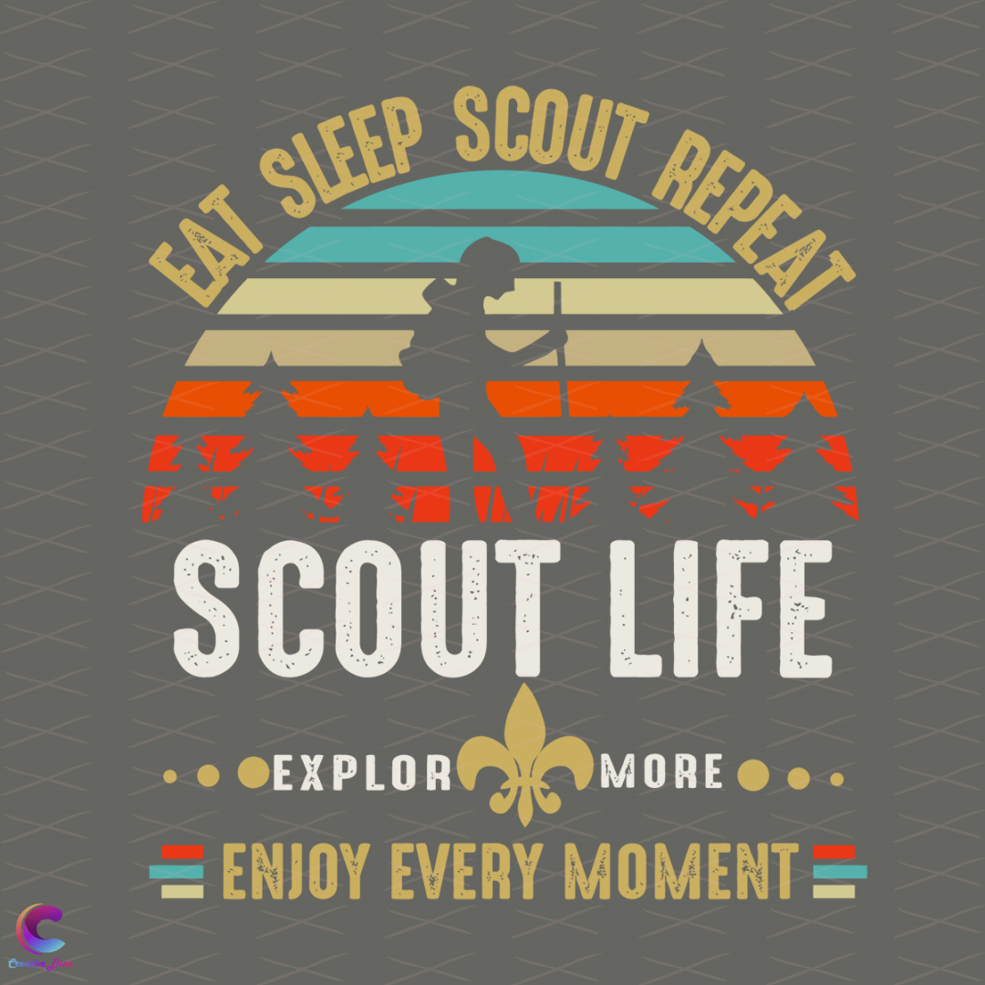 Eat Sleep Scout Repeat Svg, Trending Svg, Vintage Svg, Eat S | Inspire ...