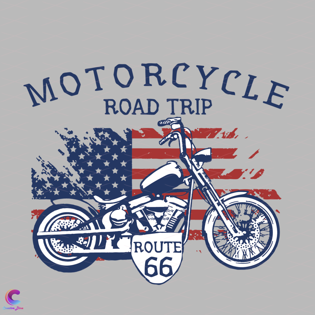 Route 66 Motorcycle Road Trip Svg, Trending Svg, Route 66 Sv | Inspire ...