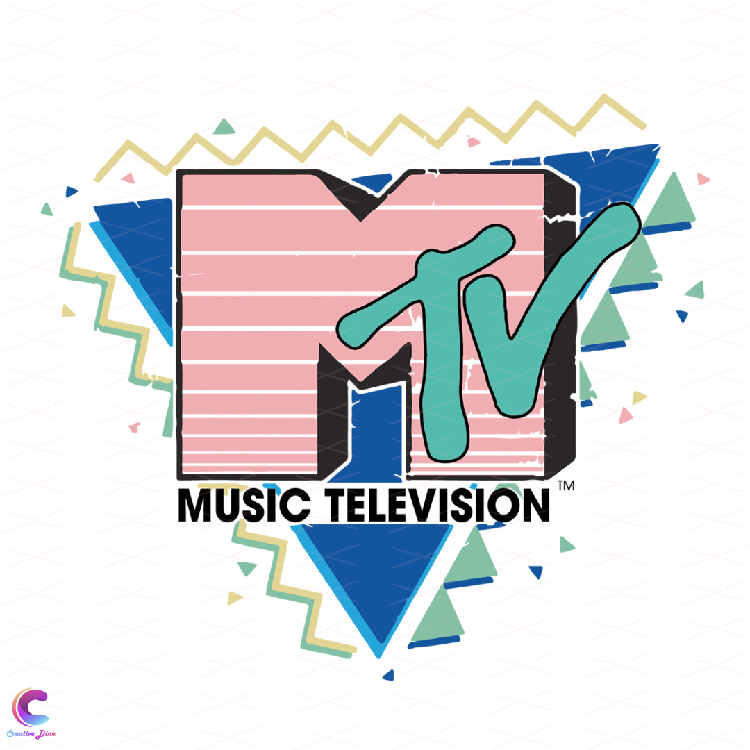 MTV Pink Stripes Logo 90s Retro Svg, Trending Svg, MTV Logo | Inspire ...