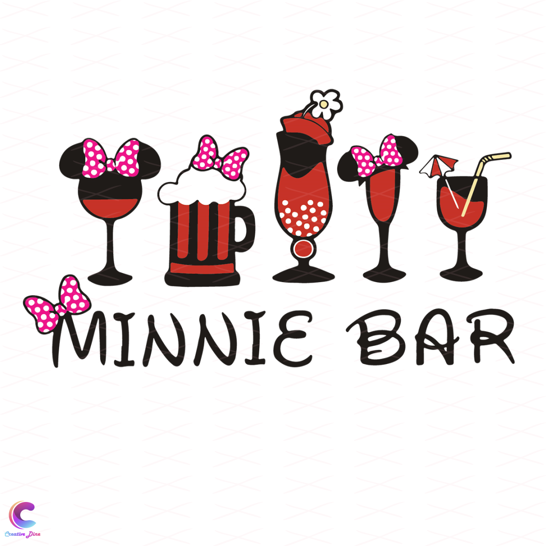 Minnie Bar Svg, Trending Svg, Minne Svg, Disney Svg, Drink B | Inspire ...