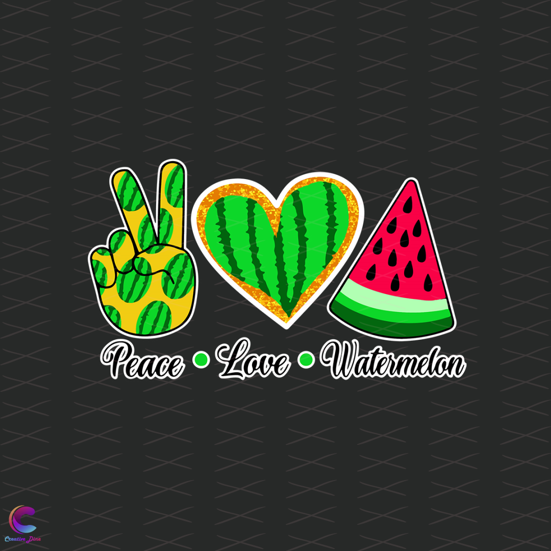 Peace Love Watermelon Svg, Trending Svg, Watermelon Svg, Pea | Inspire ...
