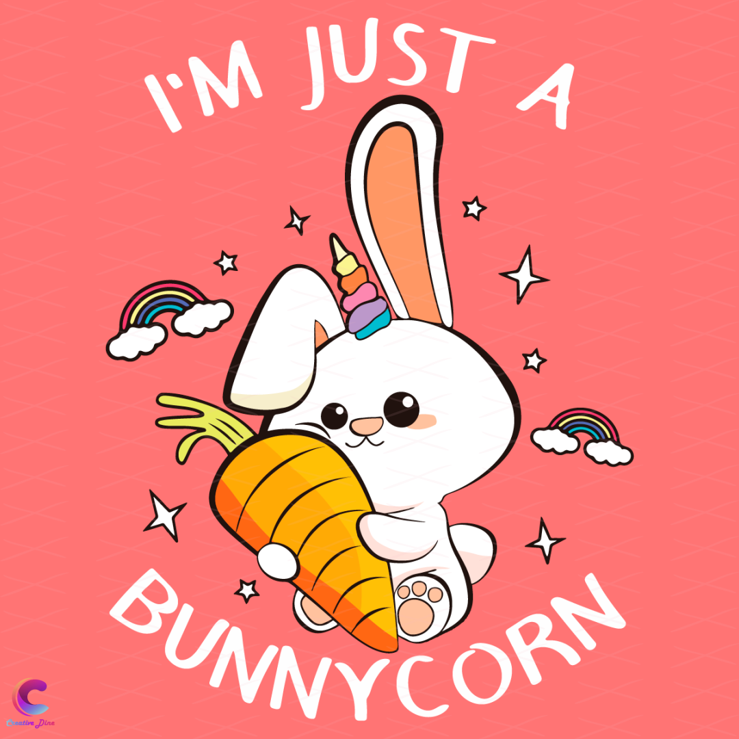 Im Just A Bunnycorn Svg, Trending Svg, Bunny Unicorn Svg, Un | Inspire ...