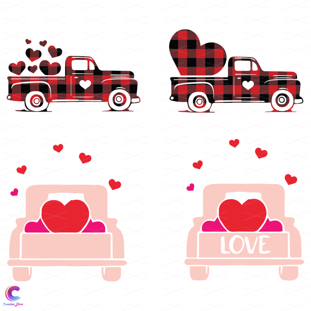 Valentine Truck Svg Bundle, Valentine Svg, Valentine Truck S | Inspire ...