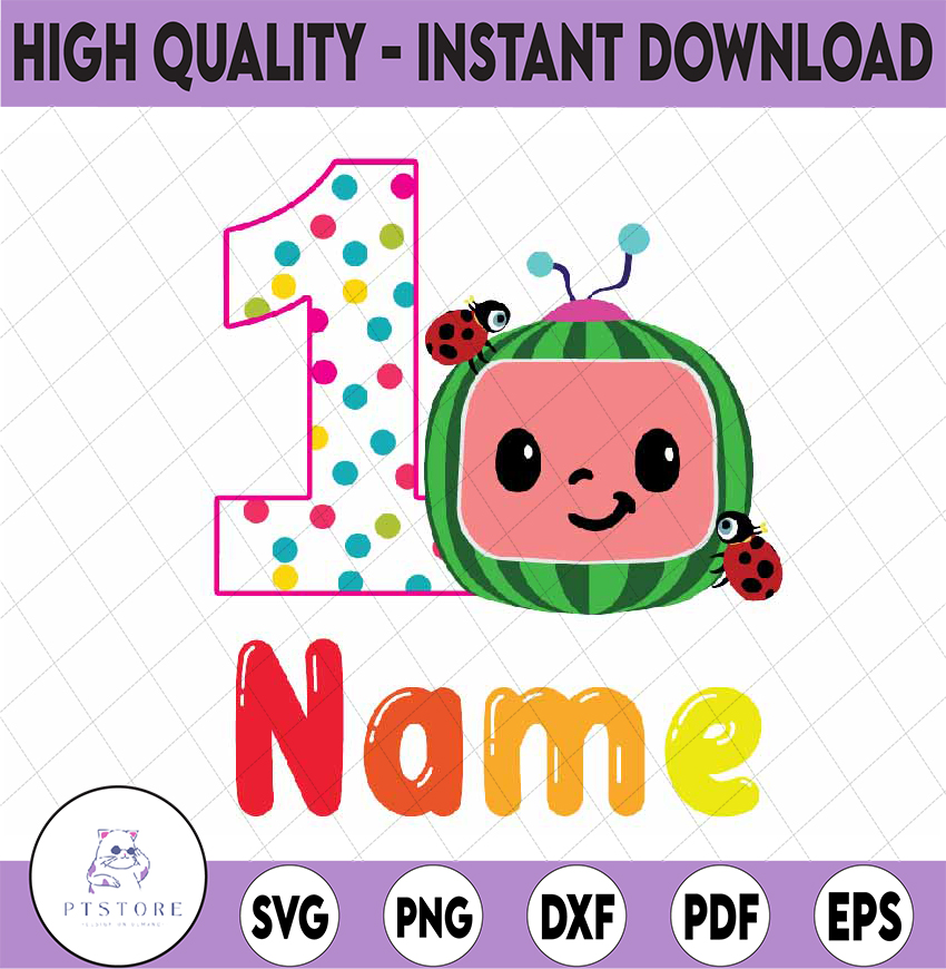 Cocomelon Personalized Name And Ages Birthday Svg Png Cocom Inspire