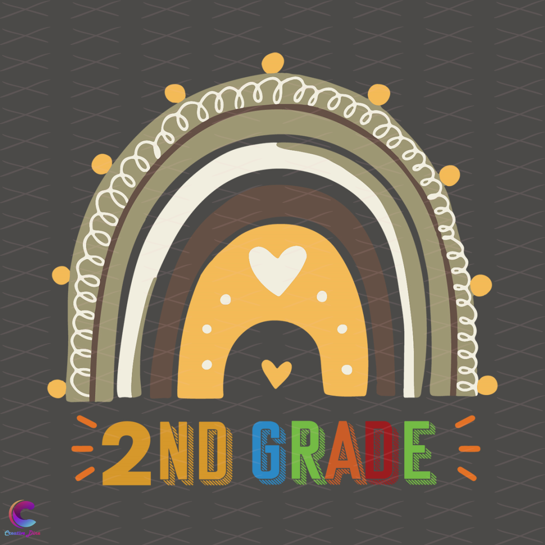 2nd Grade Rainbow Svg, Back To School Svg, 2nd Grade Svg, Ra | Inspire ...