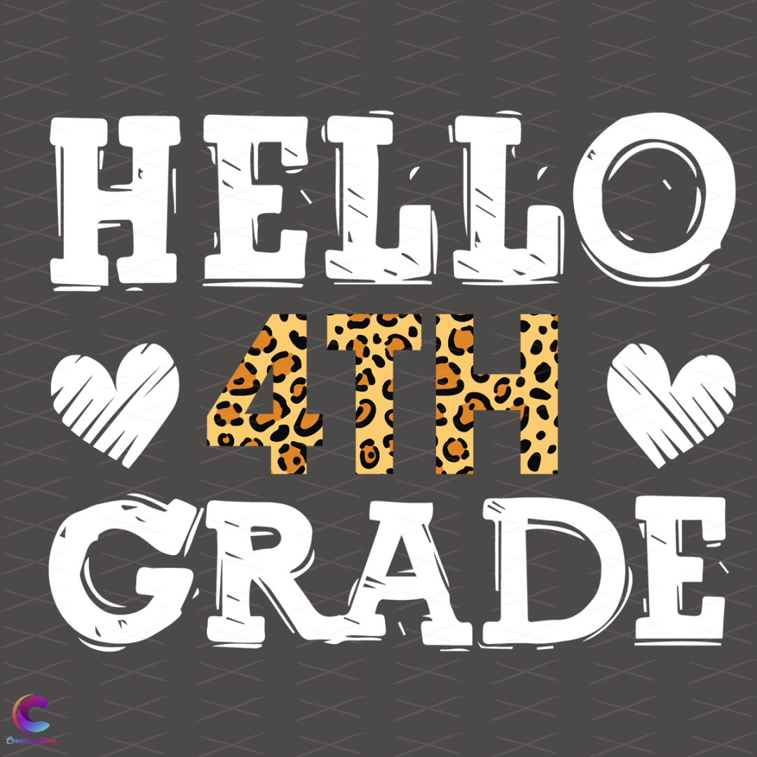 Hello Fourth Grade Svg, Back To School Svg, Fourth Grade Svg | Inspire ...