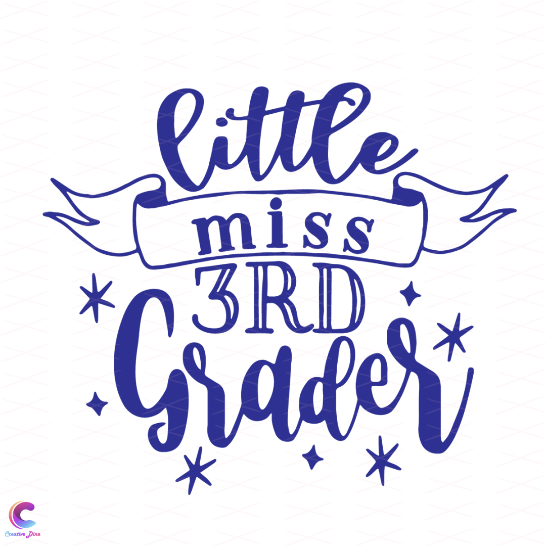 Little Miss 3rd Grader Svg, Back To School Svg, Little Miss | Inspire ...