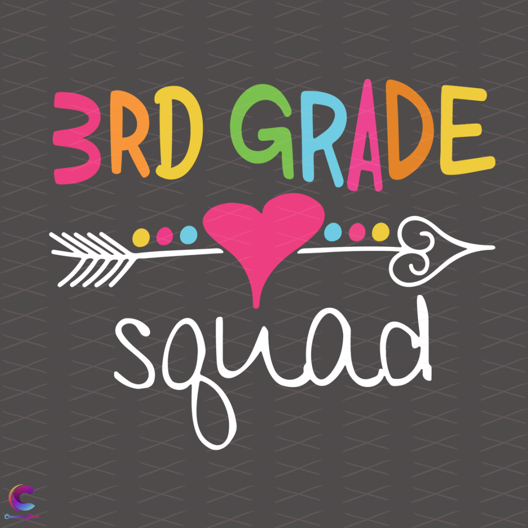 3rd Grade Squad Svg, Back To School Svg, 3rd Grade Svg, Grad | Inspire ...