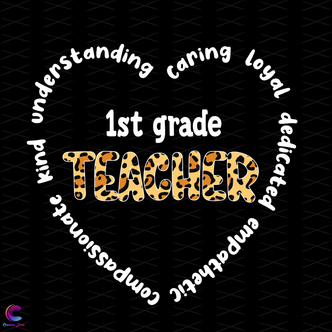 1st Grade Leopard Teacher Svg, Back To School Svg, 1st Grade | Inspire ...