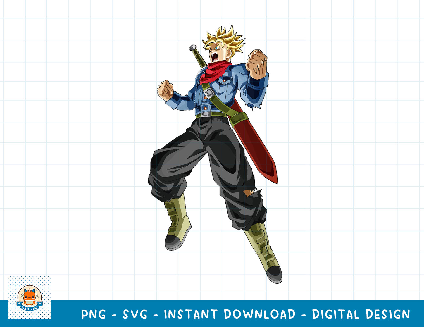 Trunks 2 Dragon Ball Z Svg, png, digital download, anime pn | Inspire ...
