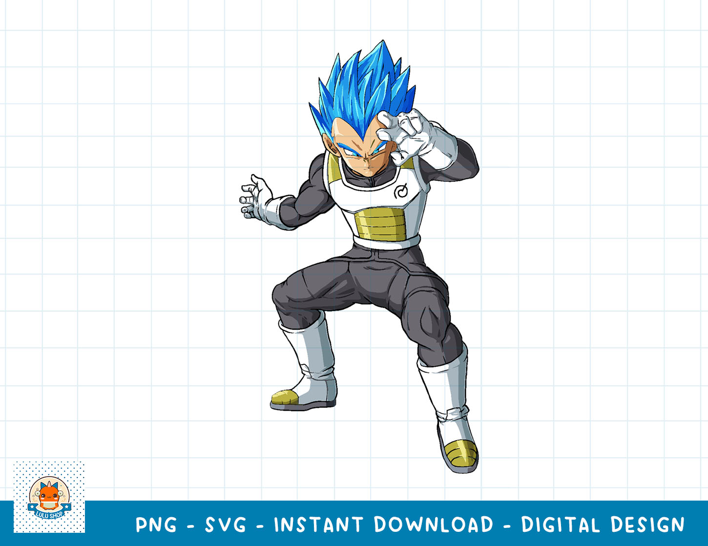 Vegeta Super Saiyan Dragon Ball Z Svg, png, digital downloa | Inspire ...