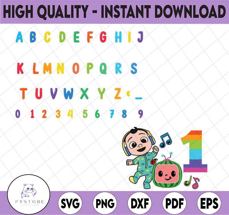 Cocomelon Logo And Full Alphabets Birthday svg/png, Cocomelo | Inspire ...
