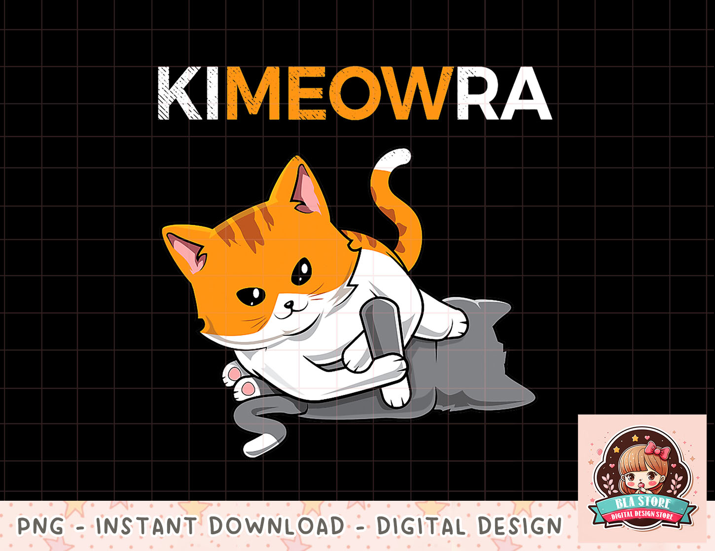 Jiu jitsu Kimura & Cute Kawaii Cat Funny BJJ png, instant do | Inspire ...