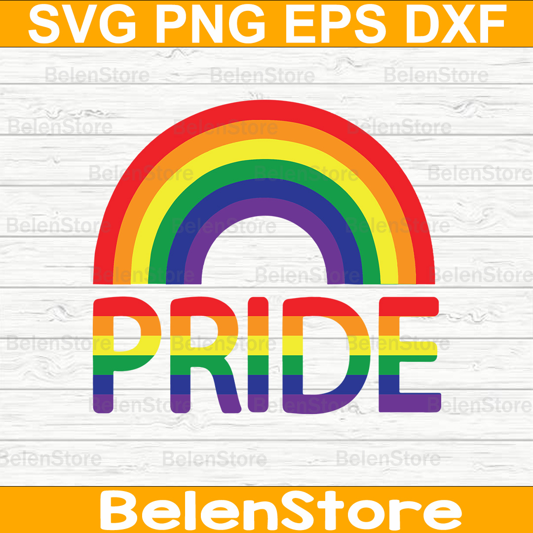 Pride Rainbow Svg, Gay Pride Month Svg, LGBT Svg, Cricut, S | Inspire ...
