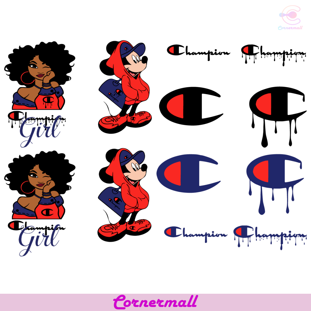 Champion Logo Bundle Svg, Champion Logo Svg, Mickey Mouse Sv | Inspire ...