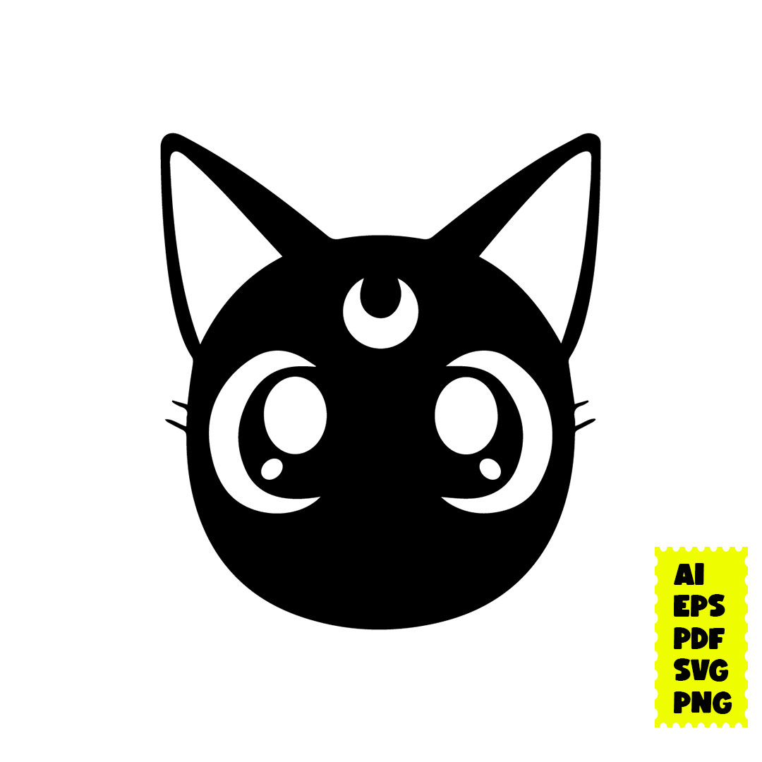 Luna Png, Sailor Moon Svg, Sailor Moon Character Svg, Cat Sv | Inspire ...